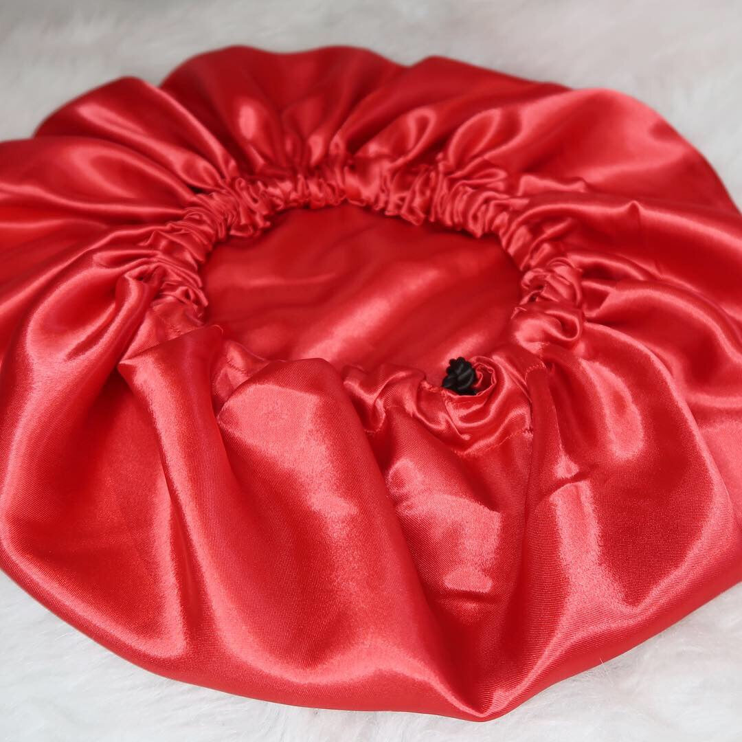 Solid Red Bonnet – Ebonnet® by EboniCurls®